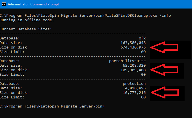 PlateSpin SQL Database maintenance