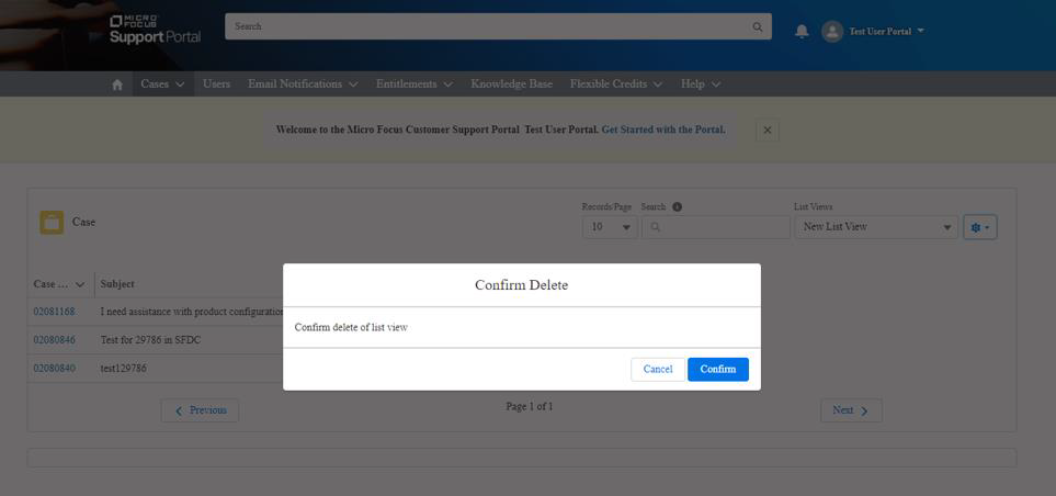 New features added to the Case Views screen on the Customer portal