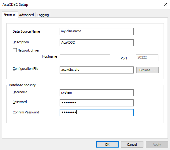Install and setup of AcuXDBC client and server on Windows