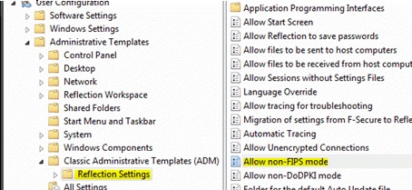How to enable FIPS mode in Reflection Desktop