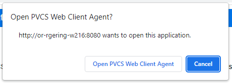 PVCS VM 8.6.2+ Web Client: Stop Chrome and Edge prompting to open the PVCS Web Client Agent ...