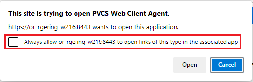 PVCS VM 8.6.2+ Web Client: Stop Chrome and Edge prompting to open the ...