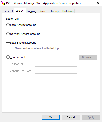 PVCS VM I-Net Web Client cannot access locally installed project database
