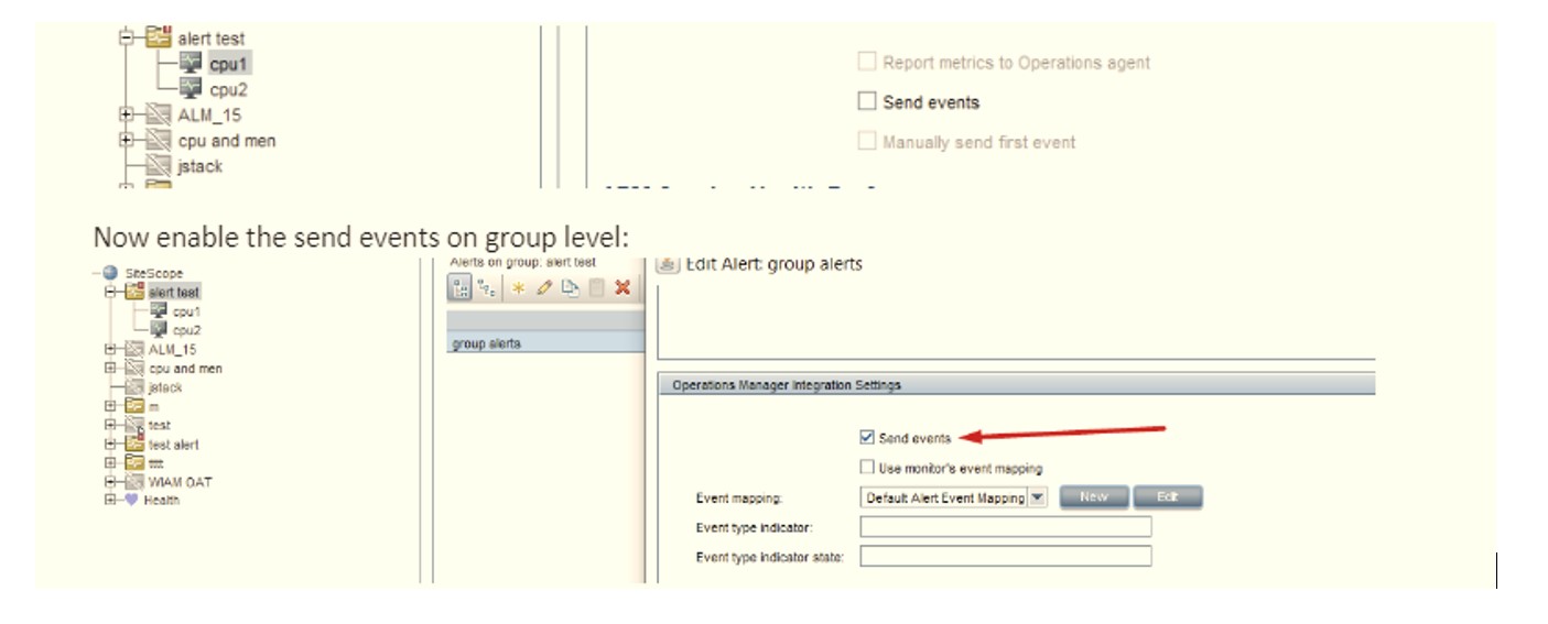 Creating group alert on Sitescope