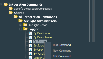 ArcSight ESM Logger Integration Commands can Fail to Run