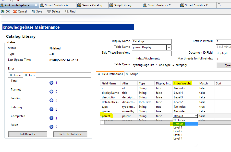 SMA-SM Portal search fails for catalog item when searched from within ...