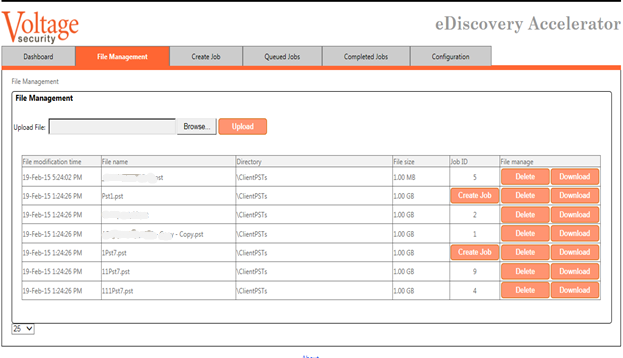 eDiscovery Job Download As function