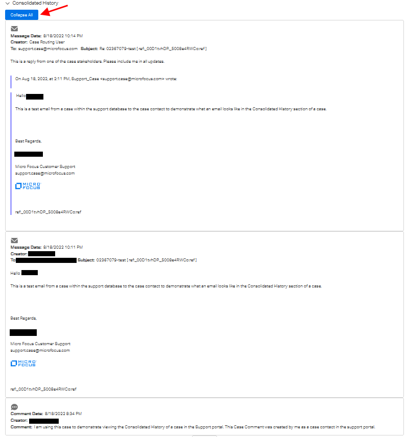 Unable to see the details of Case updates in the Consolidated History ...
