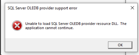 SQL Server OLEDB provider support error occurs when debugging with ...
