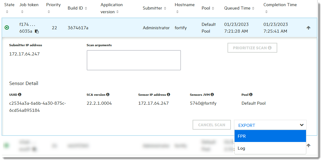 Fortify SCA : How to create a PHP Remote Translate Remote Scan Project