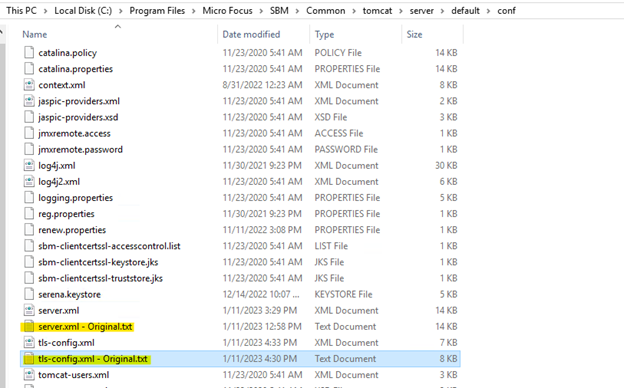 SBM: How to control the list of ciphers used by SBM