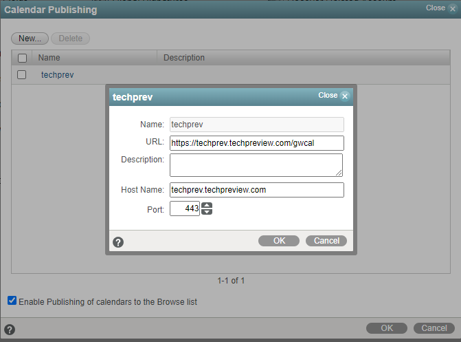 Calendar Publishing host does not display newly created appointments.