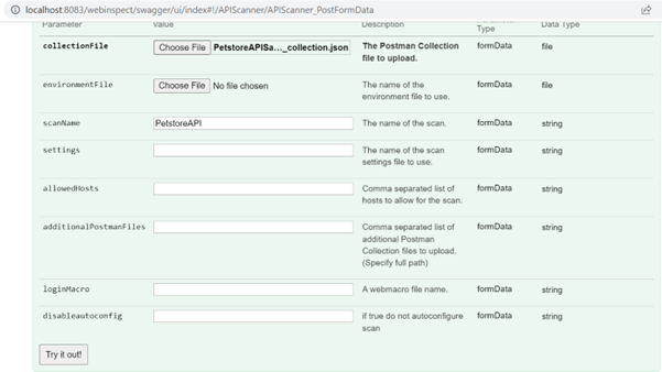 Postman Integration with WebInspect API