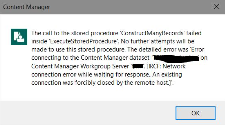 rcfClientConnectTimeout reg key no longer works - How to customize settings for Content Manager ...