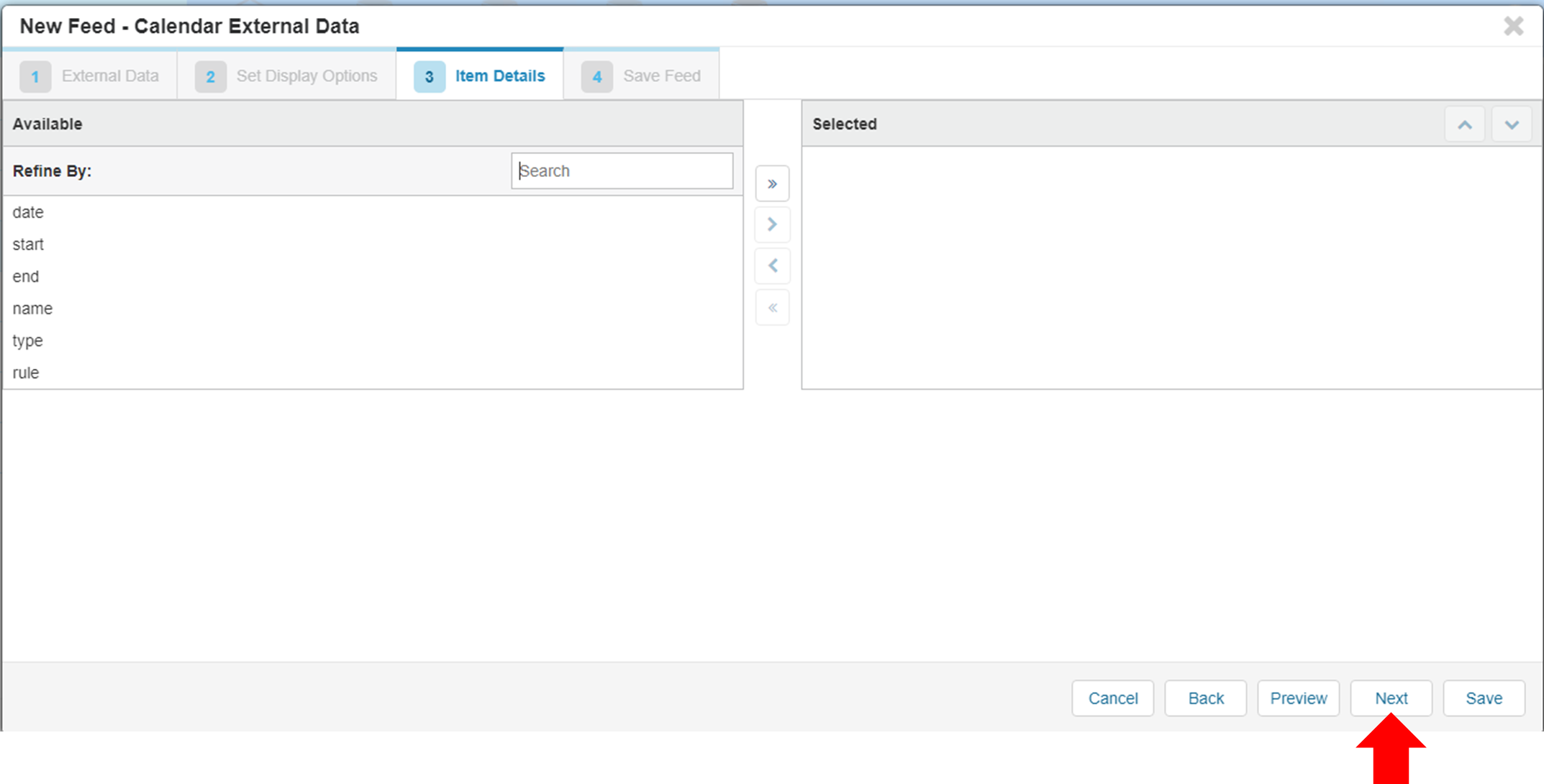 SBM: How to use External Data Feed for Calendar
