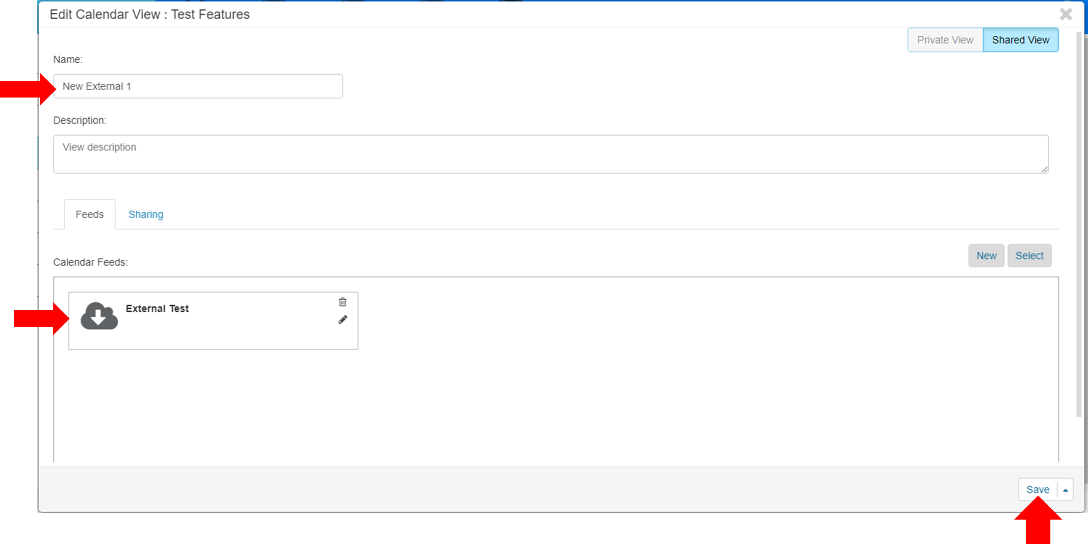 SBM: How to use External Data Feed for Calendar