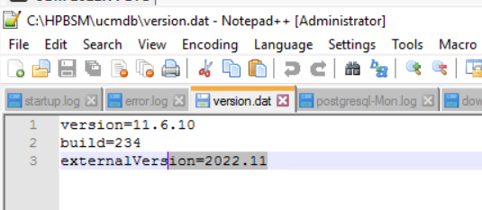 How do to find what is the UCMDB version inside OBM