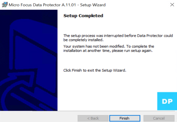 Cannot uninstall Data Protector.