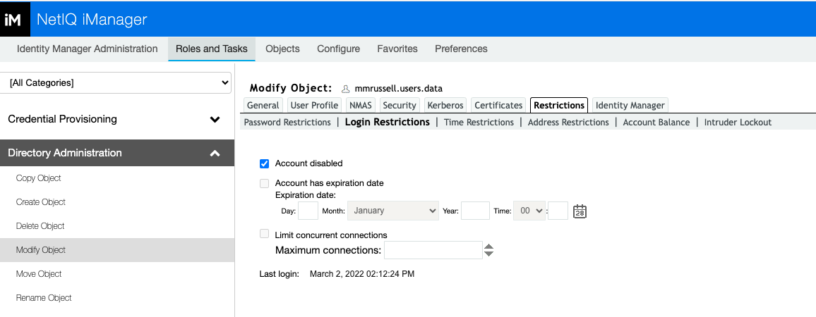 LDAP Repository attributes used by Advanced Authentication to signify ...