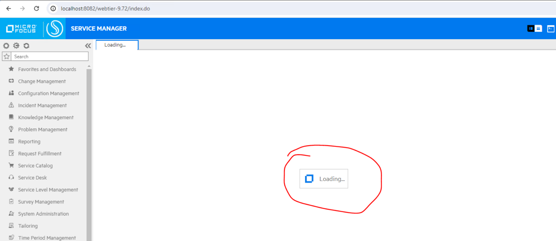 Page load issue with sm9.72.0026_Web_Tier