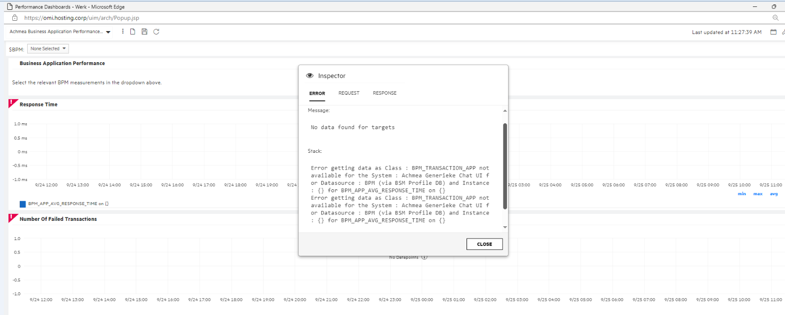Performance Dashboards in OBM is not showing the class name BPM ...