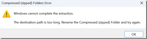 Error: "The destination path is too long" when Viewing document from ...