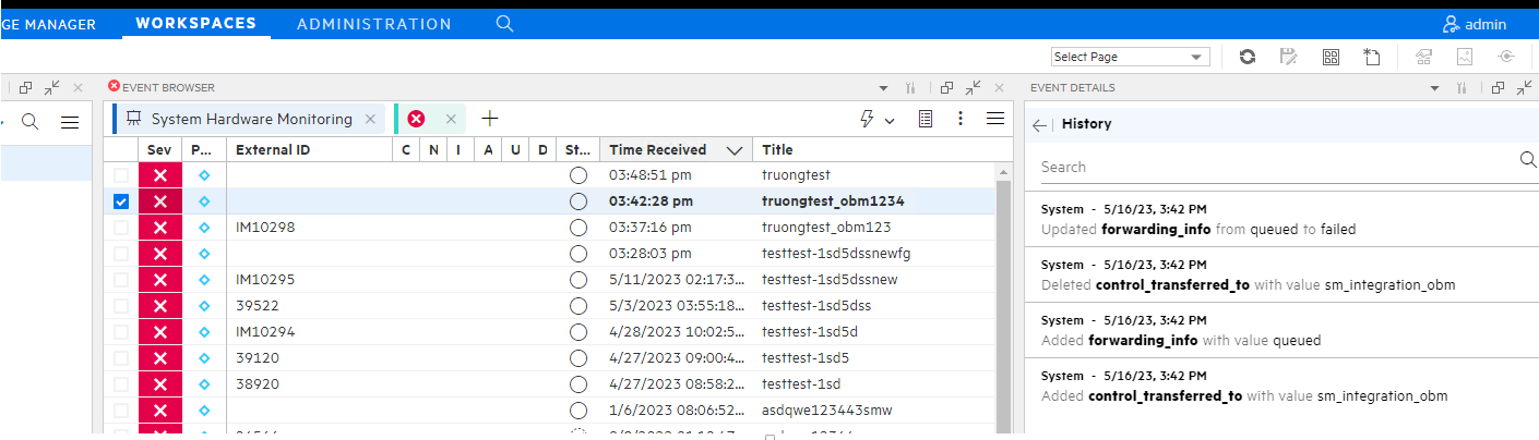 Will failed validation event from OBM be re-queued on OBM (OBM-SM ...