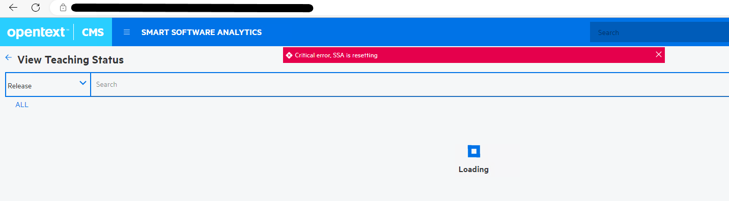 How To Resolve the Message : The SSA server is not available in CMS UI
