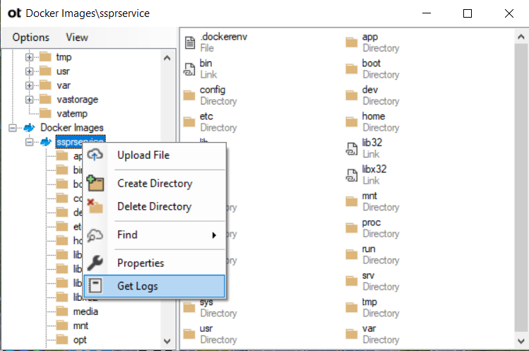 SSPR log folder path in SSPR Appliance