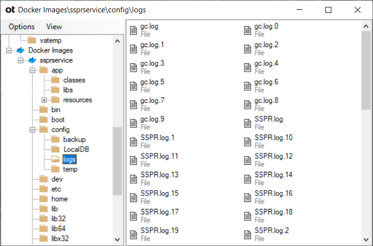 SSPR log folder path in SSPR Appliance
