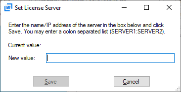Message: Enter the name/IP address of the SafeNet server