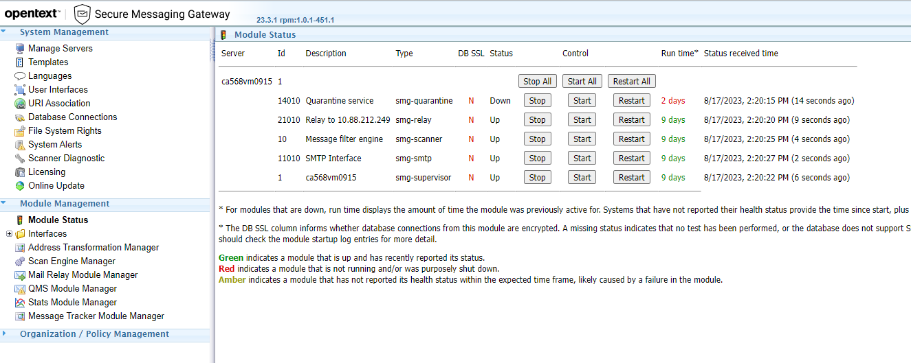 Quarantine database overflows and causes the SMG Quarantine to no longer work correctly