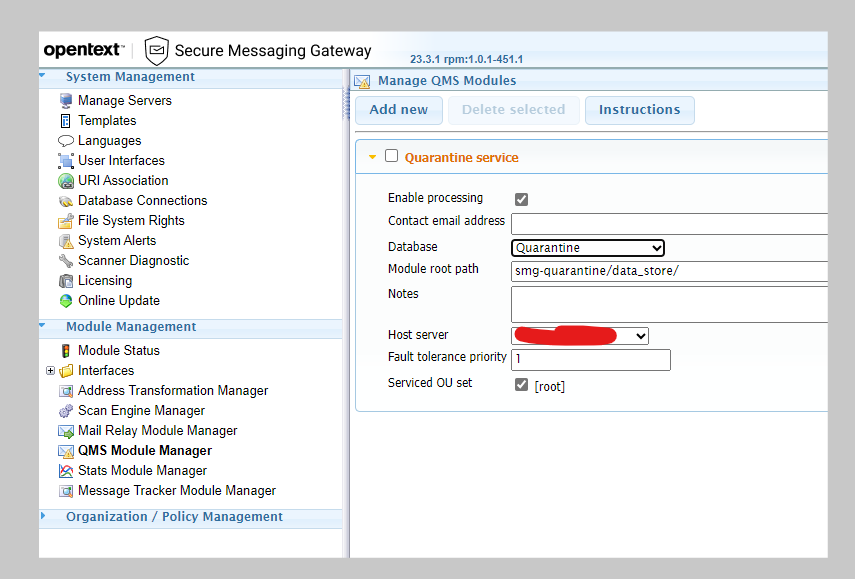 Quarantine database overflows and causes the SMG Quarantine to no longer work correctly