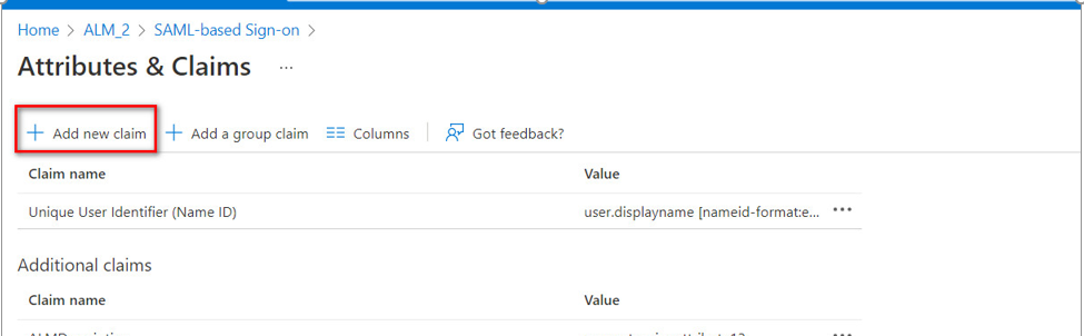 How to setup Identity Key attribute in Azure AD for SSO