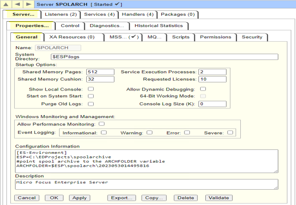 View spool archive files in ESMAC and ESCWA