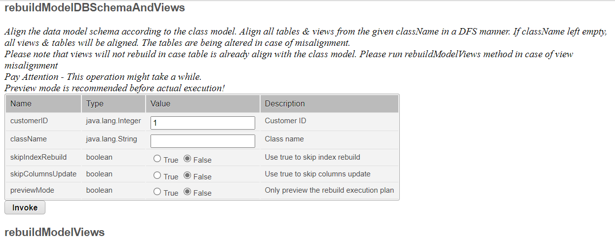 Rebuilding the uCMDB model schema and views for OBM
