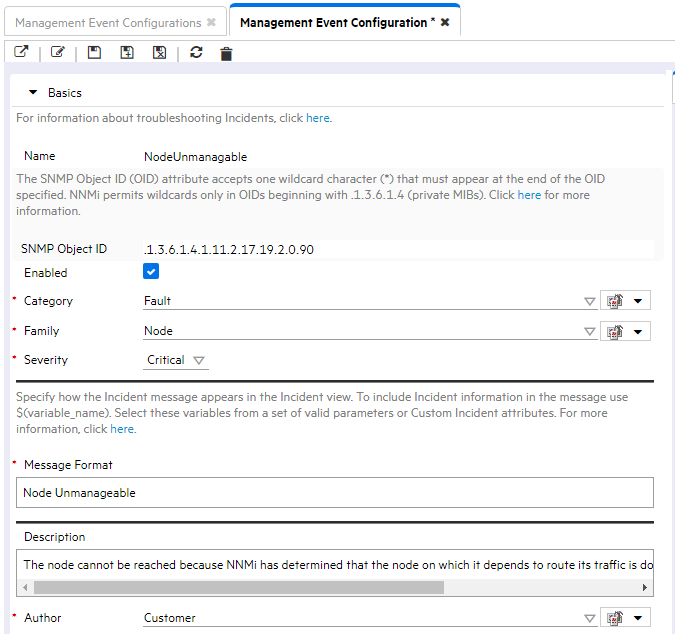 No Incident for "Unknown status due to NodeUnmanagable"