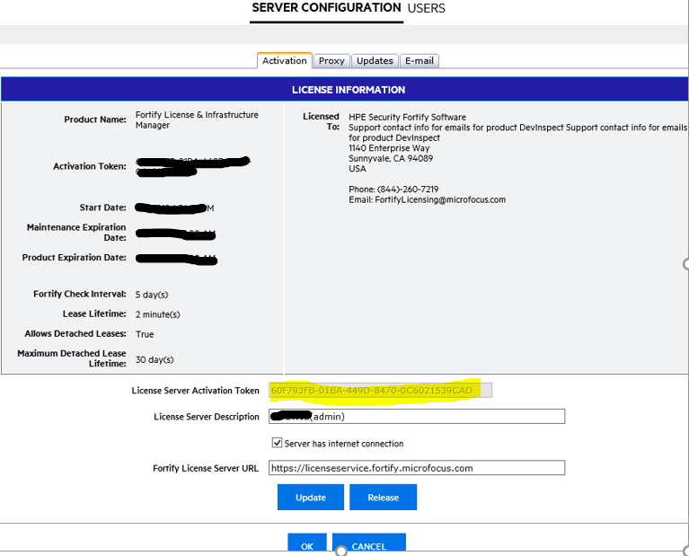 Fortify LIM: Failed to register concurrent license after moving to new ...