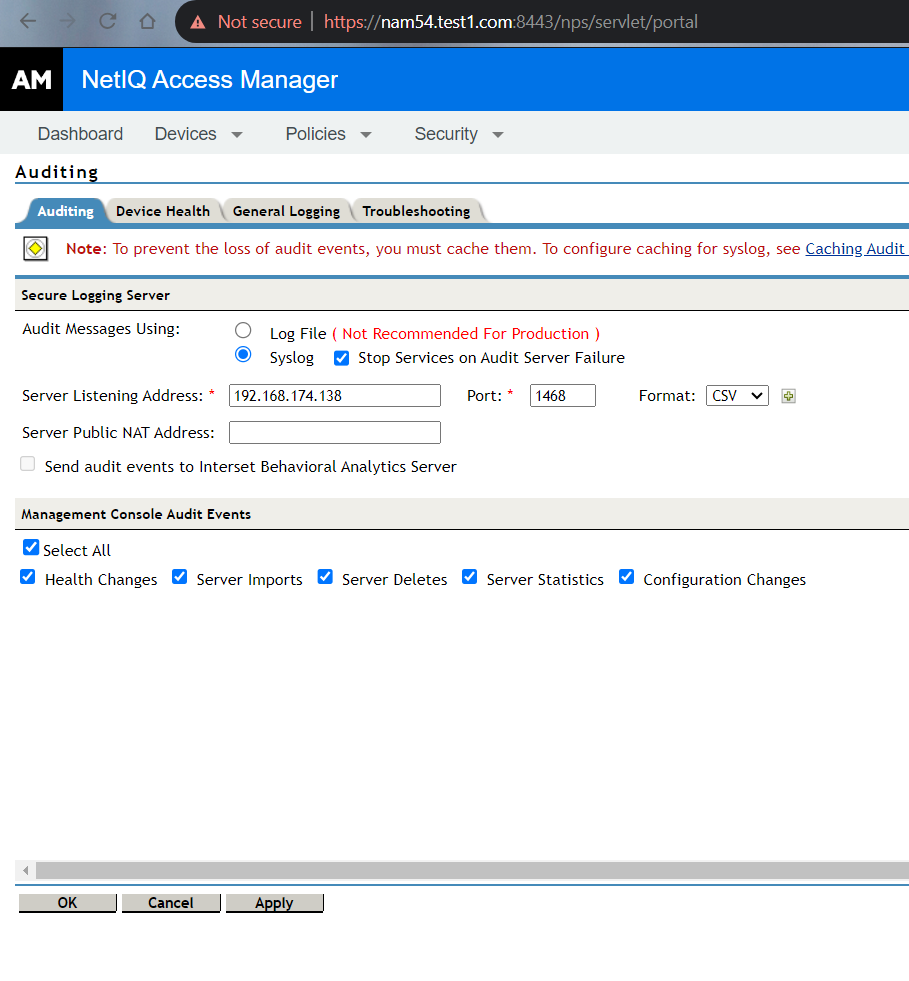 Steps to integrate Analytics Server with NAM to receive User unique ...