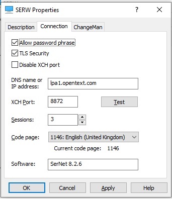 Configuring ZMF Client Pack to use a separate XCH Server
