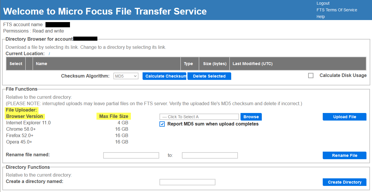 Share files with Support using the File Transfer Service (FTS)