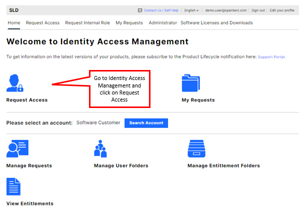 Managing Users in Software Licenses and Downloads (SLD)