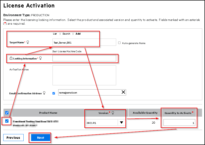 How to activate a license on SLD Portal (with locking Information)