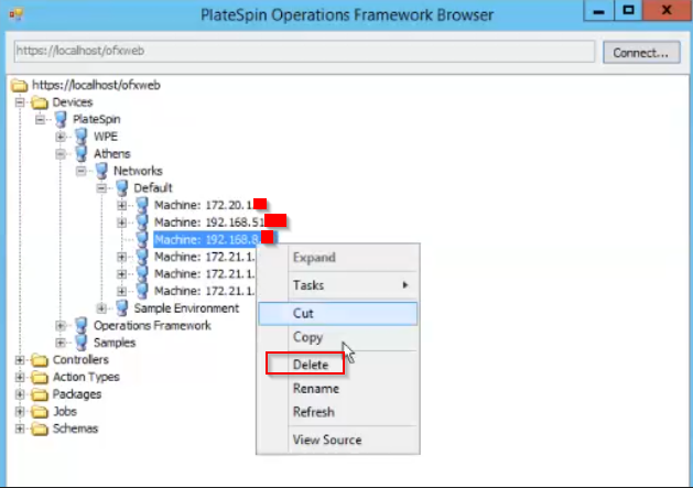 Unable to remove or de-register a workload on PlateSpin Forge