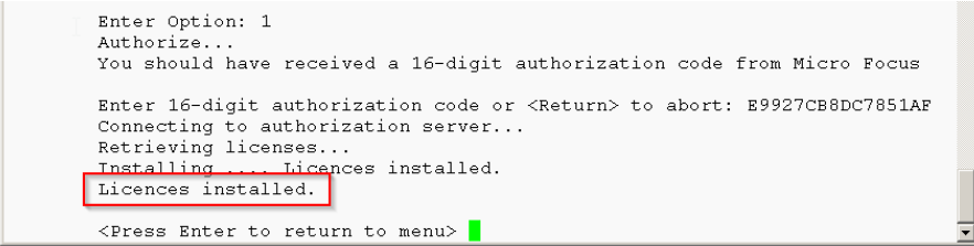How to install an Authorization Code license on Linux/Unix