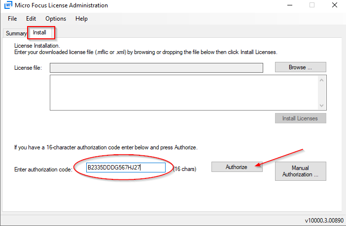 How to activate a license Authorization Code on Windows