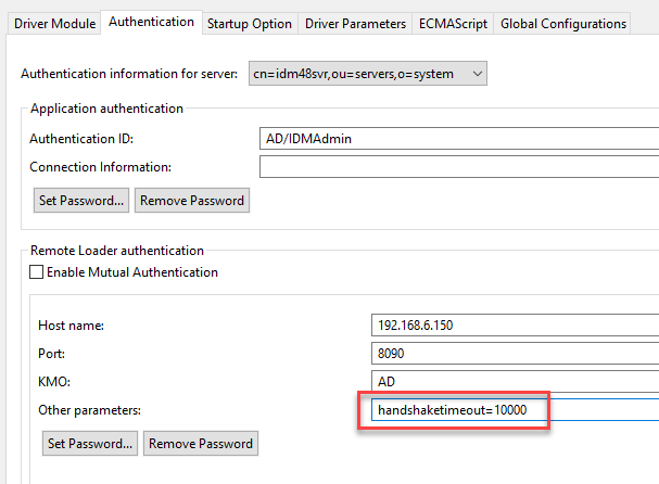 Handshake timeout: closing connection