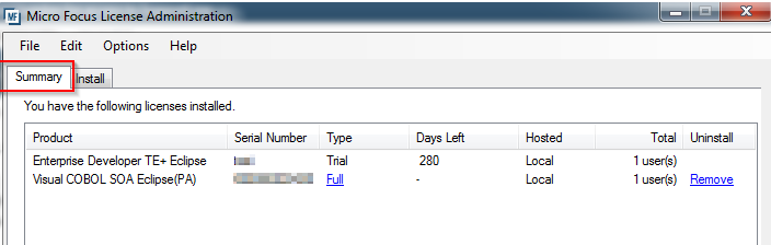Installing .mflic license files on License Manager on Windows