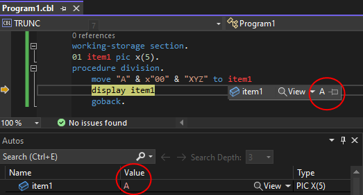 Visual Studio's tooltip and Autos view truncate data items on null bytes