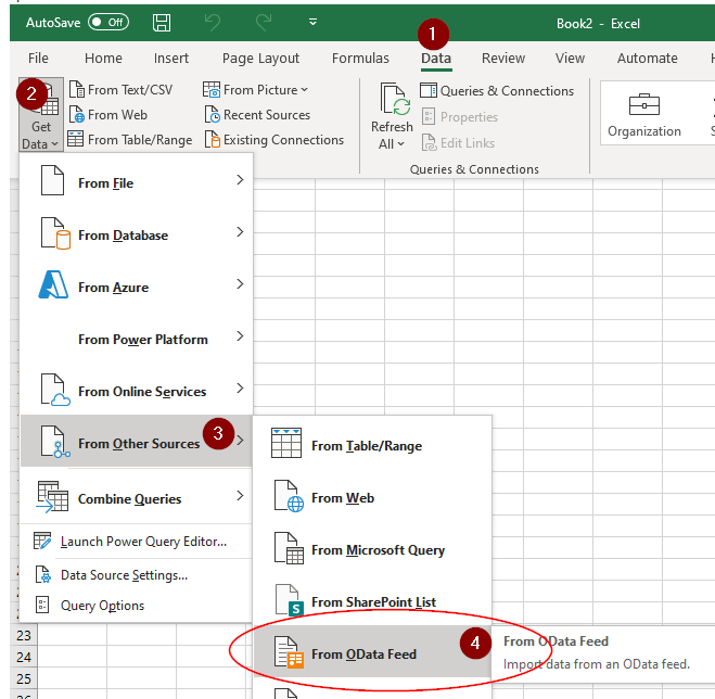 How to export data from SMAX 2022.11 to Microsoft Excel with OData feed